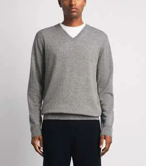 ALLUDE Cashmere V-neck Sweater