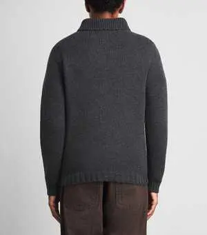 ALLUDE Cashmere Collared Sweater