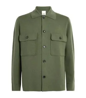 ALLUDE Virgin Wool-cashmere Overshirt - Green