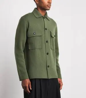ALLUDE Virgin Wool-cashmere Overshirt - Green