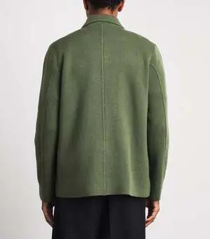 ALLUDE Virgin Wool-cashmere Overshirt - Green