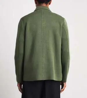 ALLUDE Virgin Wool-cashmere Overshirt - Green