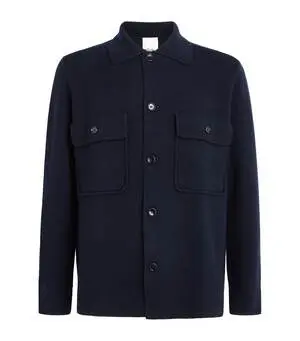 ALLUDE Virgin Wool-cashmere Overshirt - Navy