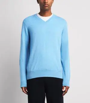 ALLUDE Cashmere V-neck Sweater