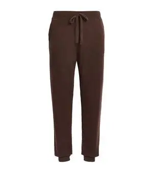 ALLUDE Virgin Wool-cashmere Sweatpants - Brown