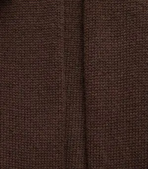 ALLUDE Wool-cashmere High-neck Buttoned Sweater