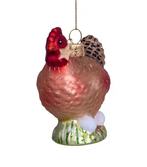 Harrods Glass Chicken Tree Decoration