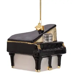 Harrods Grand Piano Tree Decoration - Black