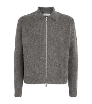 SAMSØE SAMSØE Alpaca-blend Zip-up Cardigan - Grey