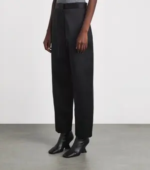 Source Unknown Satin Wide-leg Tuxedo Trousers