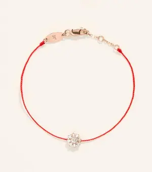 REDLINE Rose Gold And Diamond Sol Soleil Bracelet - Red