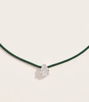 PERSEE Gold And Diamond Danaé Cord Necklace - White