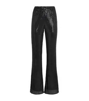 TOCCIN Sequin Gemma Trousers - Black