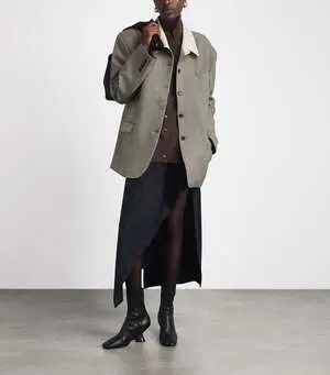 Source Unknown Contrast-collar Suki Blazer Shirt