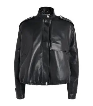TOCCIN Funnel-neck Alyssa Bomber Jacket - Black