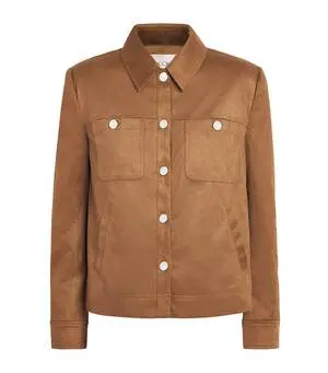 TOCCIN Faux Suede Isayla Shacket - Brown