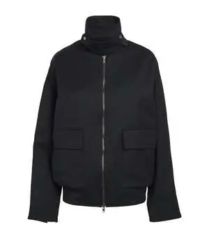 BIRROT Oversized Funnel-neck Bomber Jacket
