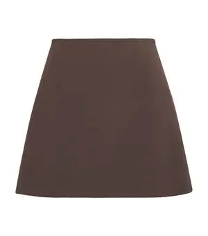BIRROT Lay 3 A-line Mini Skirt - Brown