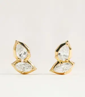 JADE TRAU Yellow And Diamond Poppy Drop Earrings - Gold