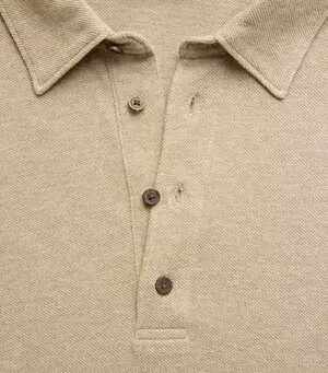 Paige Cotton Ballard Long-sleeve Polo Shirt - Brown