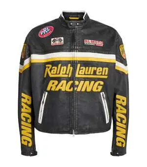 Polo Ralph Lauren Racing Leather Jacket - Black