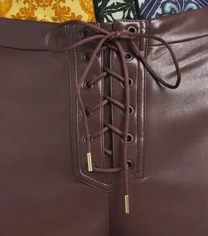 Alice + Olivia Faux Leather Lace-up Ravyn Trousers