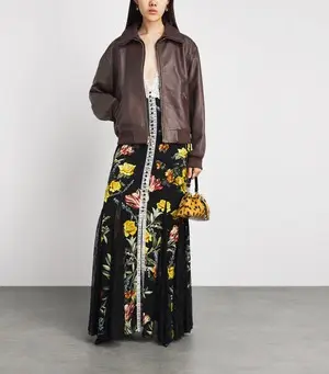 Alice + Olivia Double-layer Collins Leather Jacket