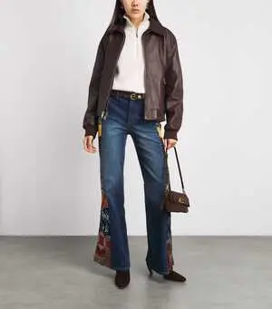 Alice + Olivia Stretch-cashmere Quarter-zip Sweater
