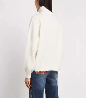 Alice + Olivia Stretch-cashmere Quarter-zip Sweater