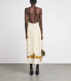 Khaite Silk-lace Nevis Midi Dress
