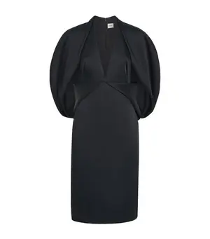 Khaite Satin Dakota Mini Dress - Black