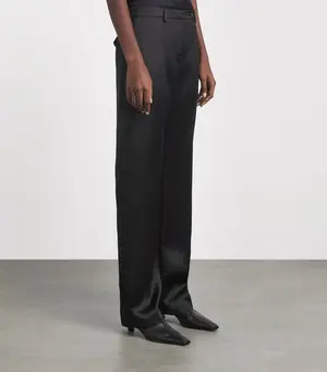 Khaite Satin Hunter Straight Trousers