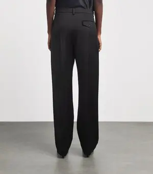 Khaite Satin Hunter Straight Trousers
