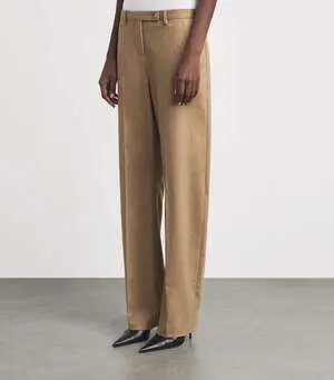Khaite Wool Hunter Straight Trousers