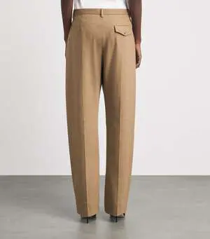 Khaite Wool Hunter Straight Trousers