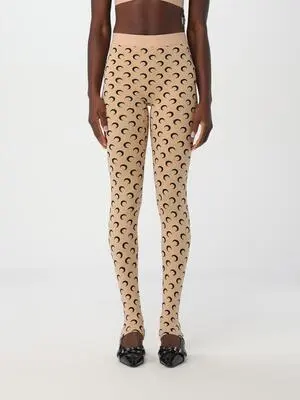 MARINE SERRE Printed Stretch Technical Fabric Leggings Beige