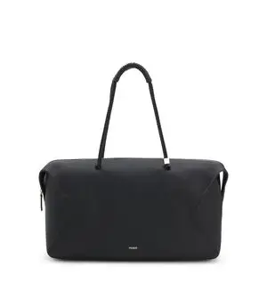 Hugo Faux-leather Tote Bag With Braided Handles - Black