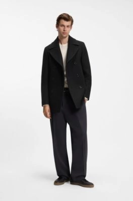 BOSS X Beckham Virgin Wool Peacoat