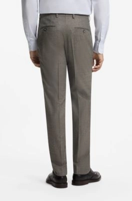 BOSS By Beckham Slim-fit Suit Pants In Italian Wool
