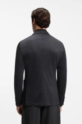 BOSS By Beckham Melange Jacket In Italian Virgin Wool