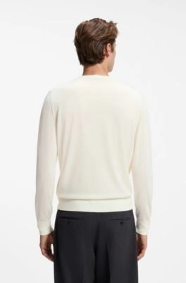 BOSS By Beckham Virgin Wool And Cashmere Sweater - White