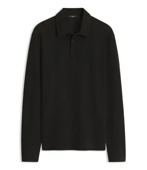 BOSS By Beckham Polo Shirt In Cotton And Silk - Black
