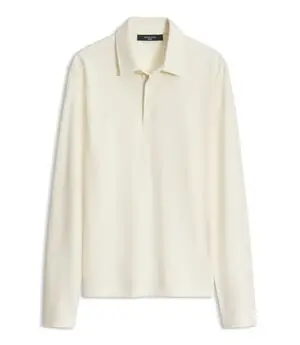 BOSS By Beckham Polo Shirt In Cotton And Silk - White
