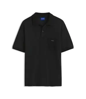 Hugo Cotton Piqué Polo Shirt With Logo Badge