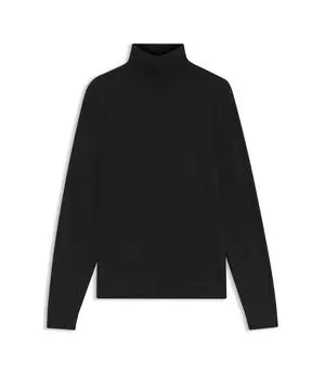 BOSS By Beckham Turtleneck Sweater In Virgin Wool And Cashmere - Black