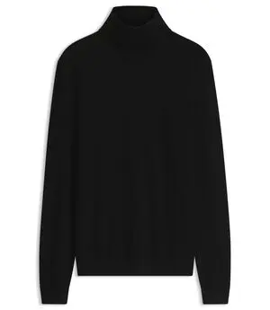 BOSS By Beckham Virgin Wool And Cashmere Turtleneck Sweater - Black