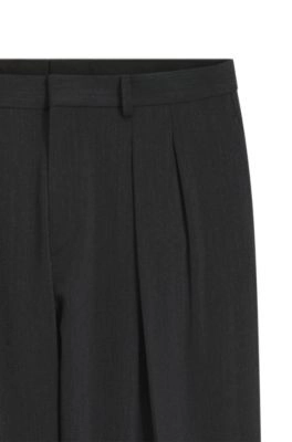 BOSS By Beckham Relaxed-fit Pants In Italian Wool