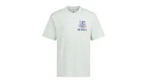 Casablanca Pyramid Flock Printed T-shirt - Ice Blue