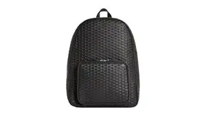 Kith Monogram Tumbled Leather Backpack - Black
