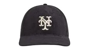 Kith X 47 Brand X New York Mets Lightweight Sueded Velour Long Bill Cap - Black